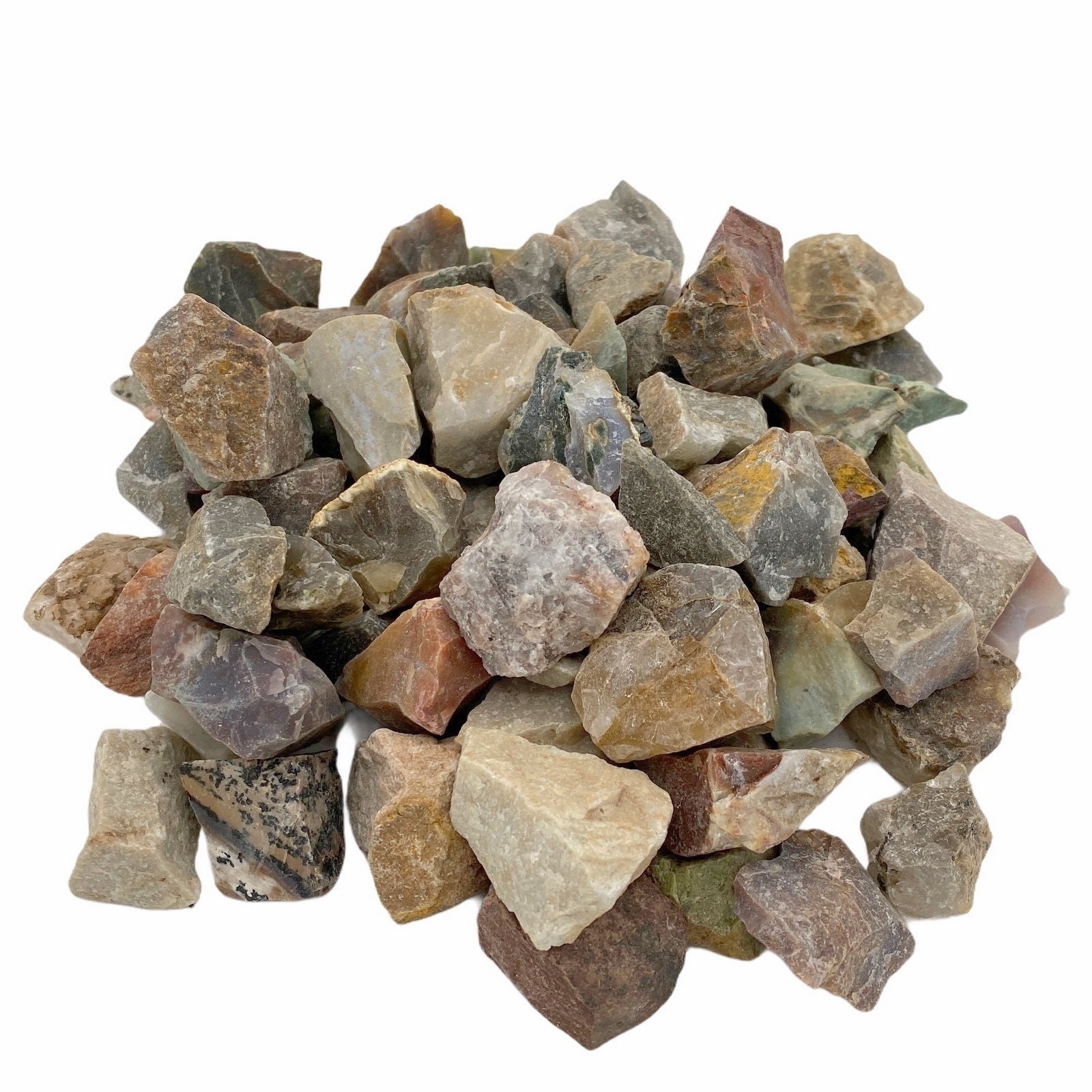 Stone tumbling rock – 1kg mixed lapidary rough rock – UKGE Wholesale